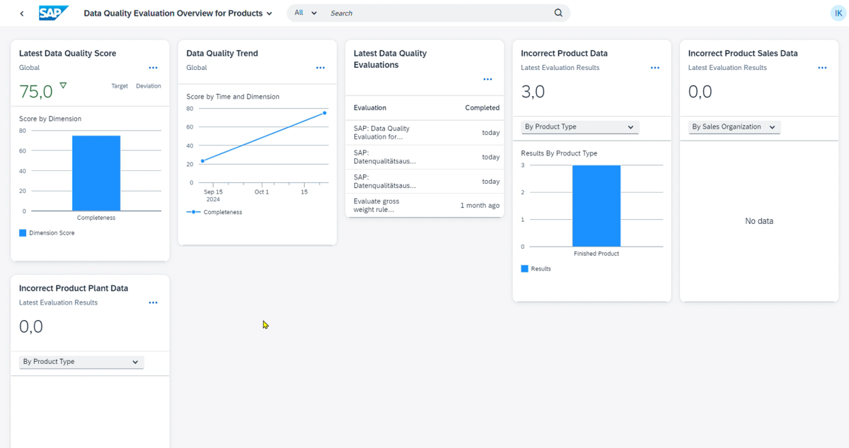 Increase the quality of material master data with SAP DQM