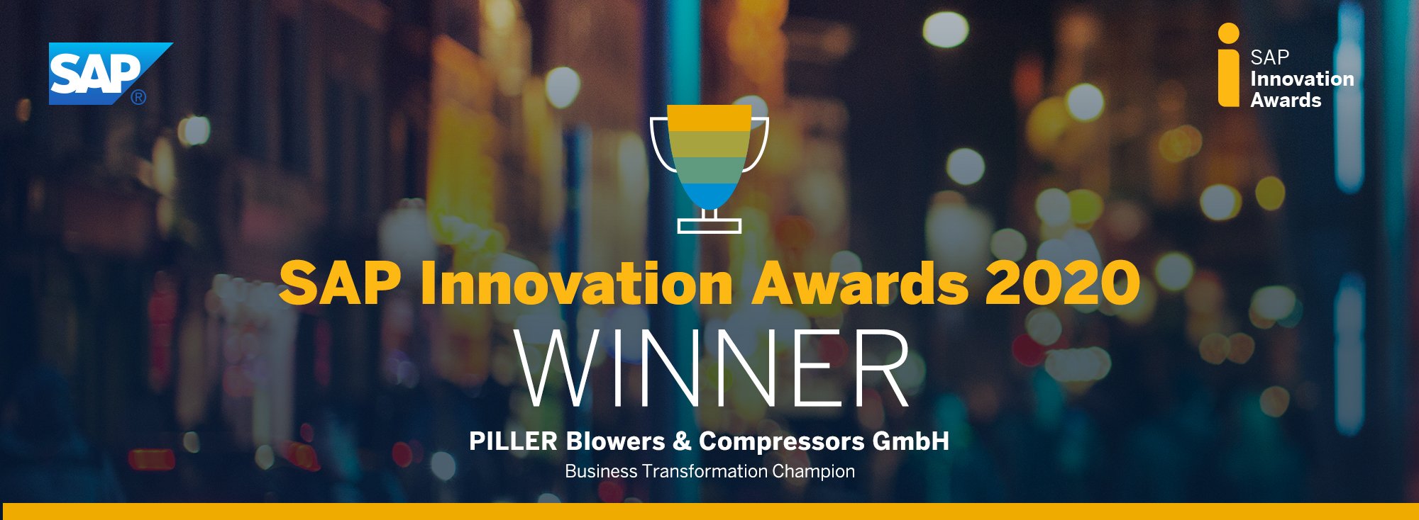 SAP honours PILLER with the SAP Innovation Award 2020