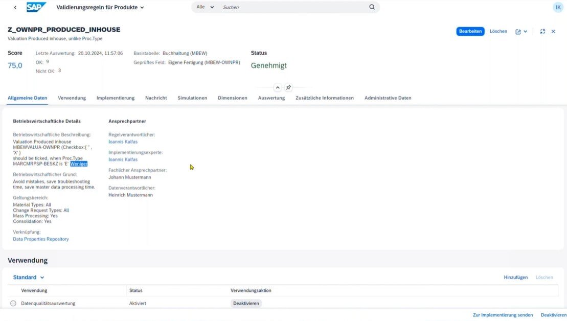 Increase the quality of material master data with SAP DQM